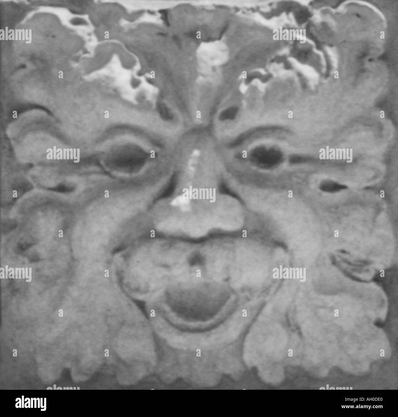 Square faced green man Stock Photo - Alamy