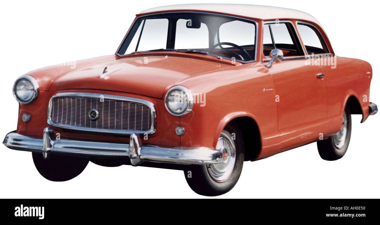 Cutout image of a red 1959 Rambler American two-door sedan Stock Photo ...