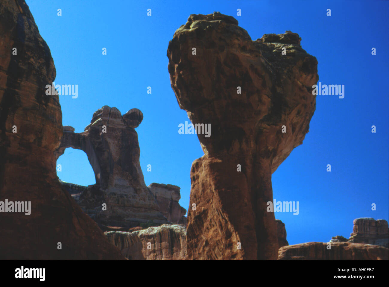 Angel Arch in the distance with heart-shaped rock formation in the ...