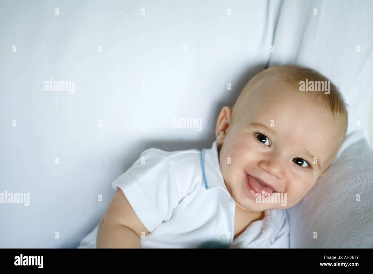 Baby smiling at camera, portrait Stock Photo - Alamy
