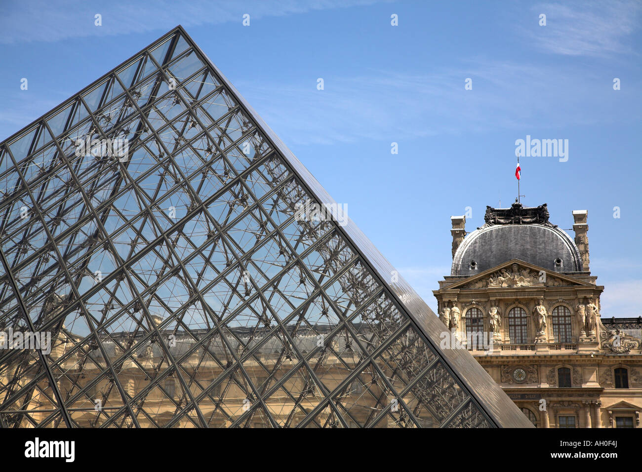 Glass pyramid in front of Palais du Louvre, Paris Stock Photo - Alamy