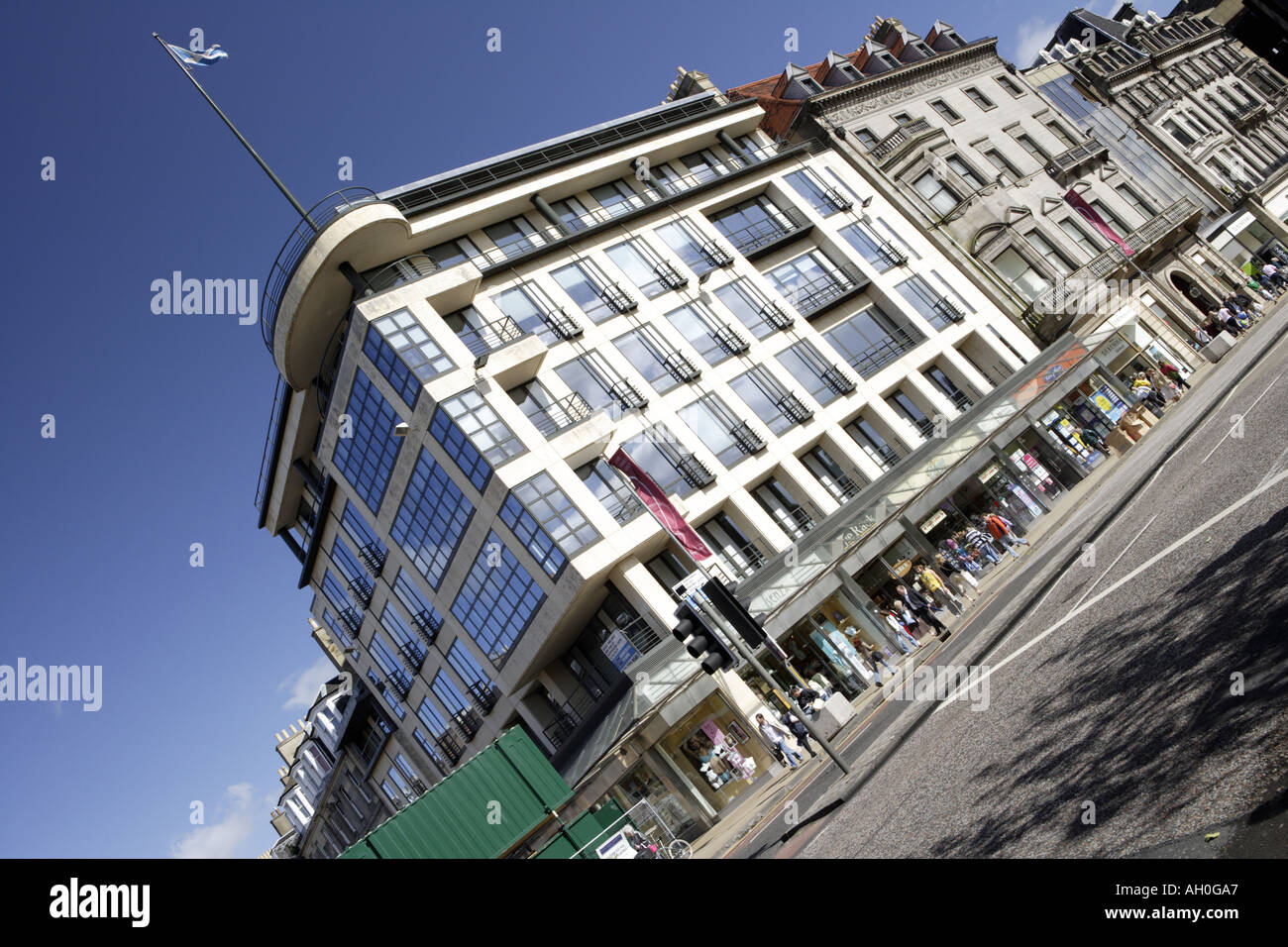 Edinburgh modern architecture on Princess Street Stock Photo - Alamy