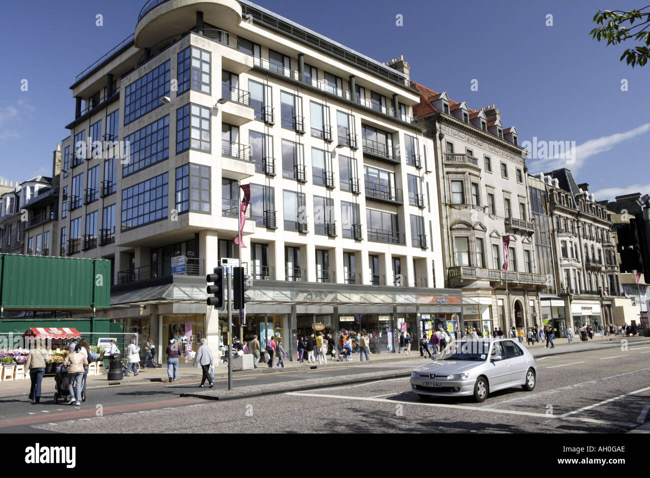 Edinburgh modern architecture on Princess Street Stock Photo - Alamy