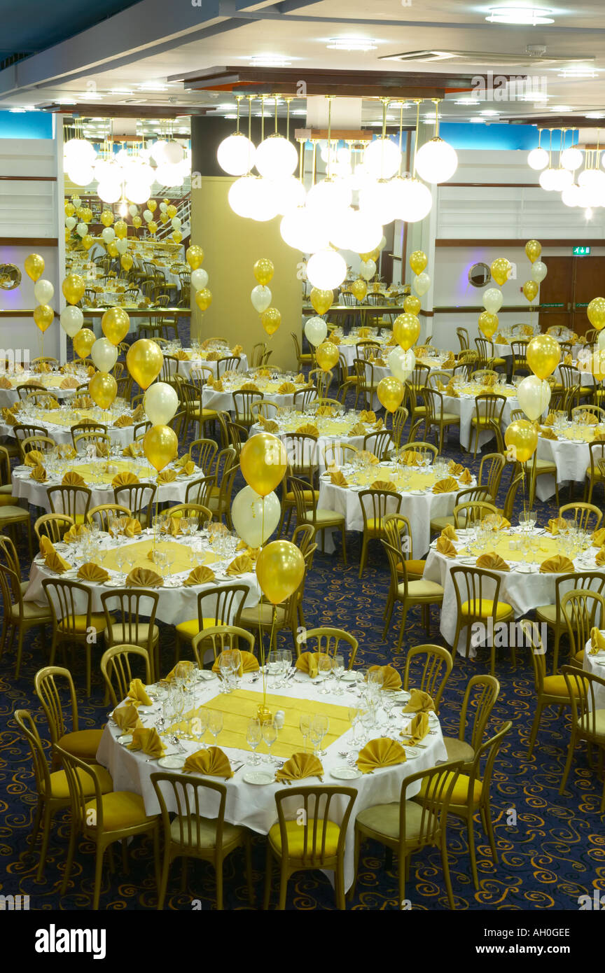 large banquet suite ready for a wedding feast Stock Photo - Alamy