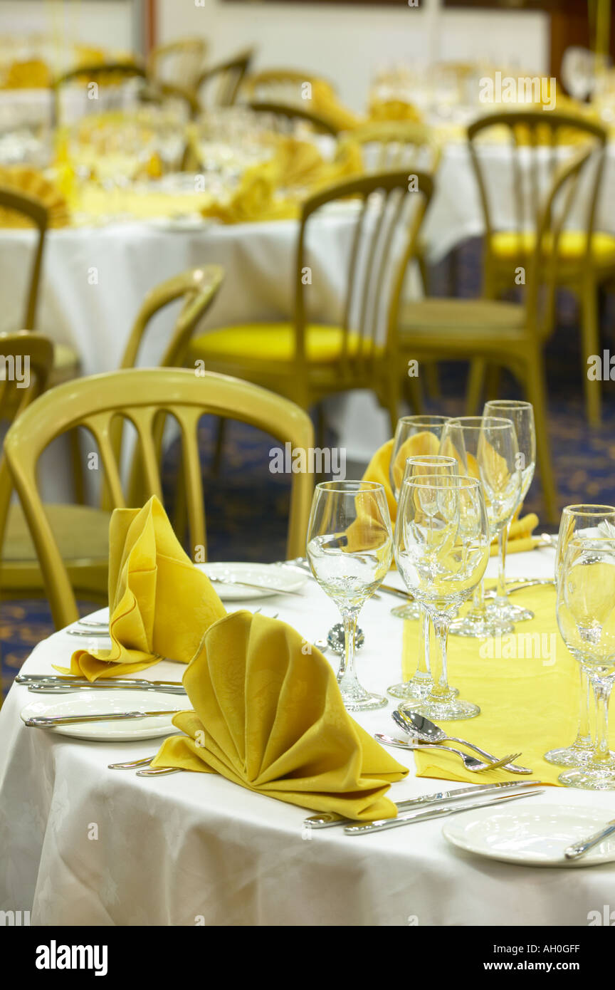 large banquet suite ready for a wedding feast Stock Photo - Alamy