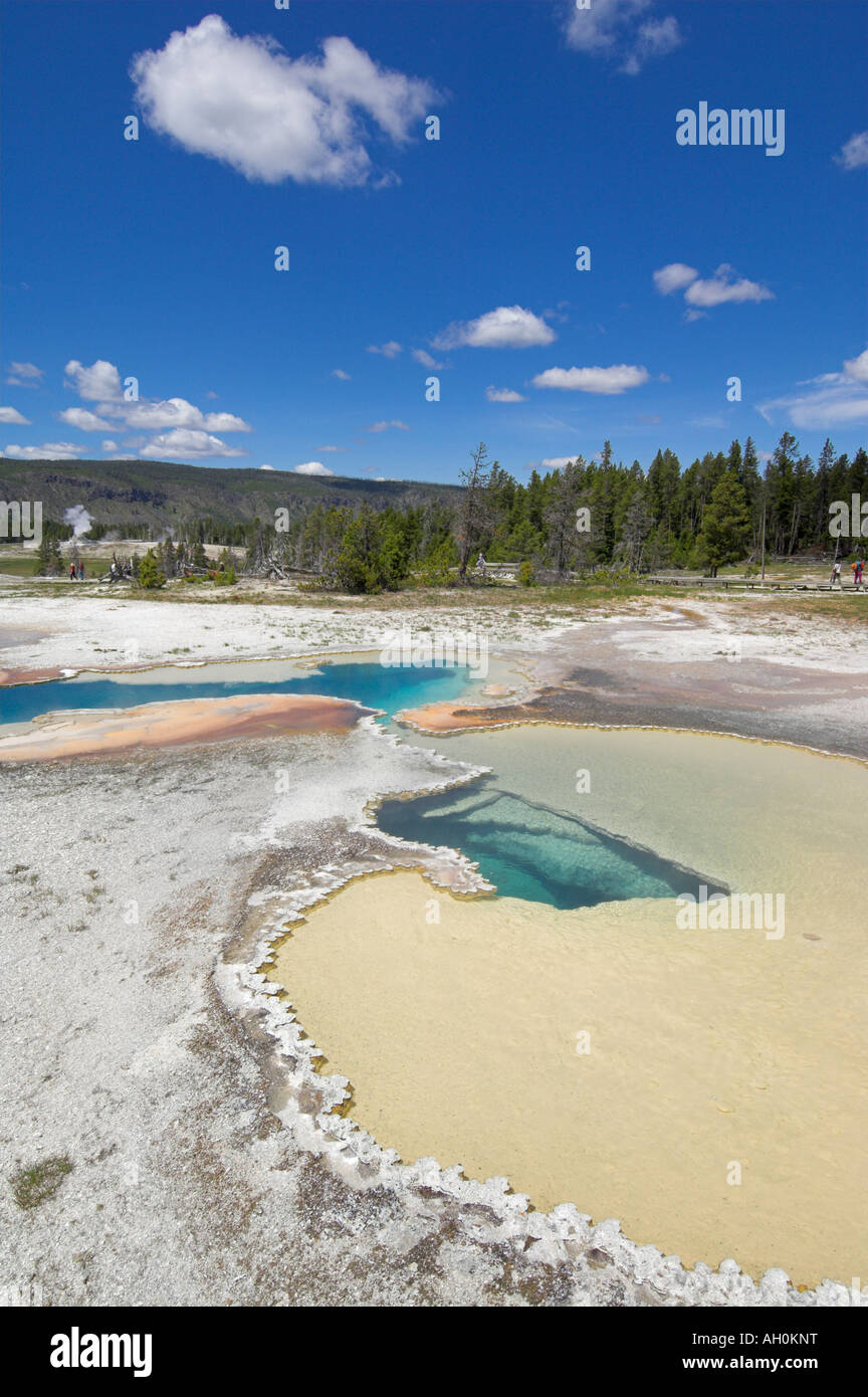 doublet pool upper geyser basin yellowstone national park wyoming usa ...
