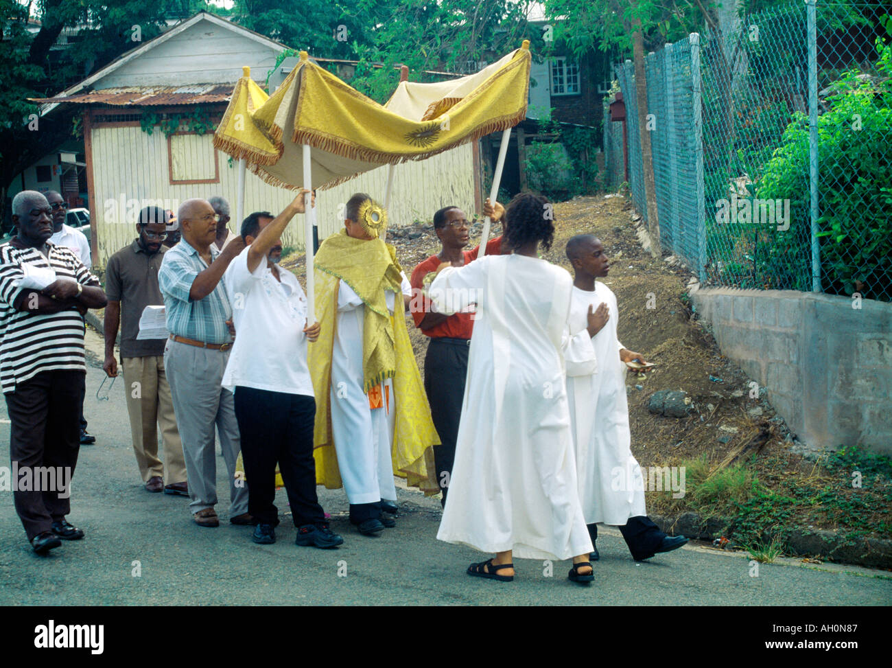 Tobago Trinidad Corpus Christi Procession Monstrance Stock Photo - Alamy