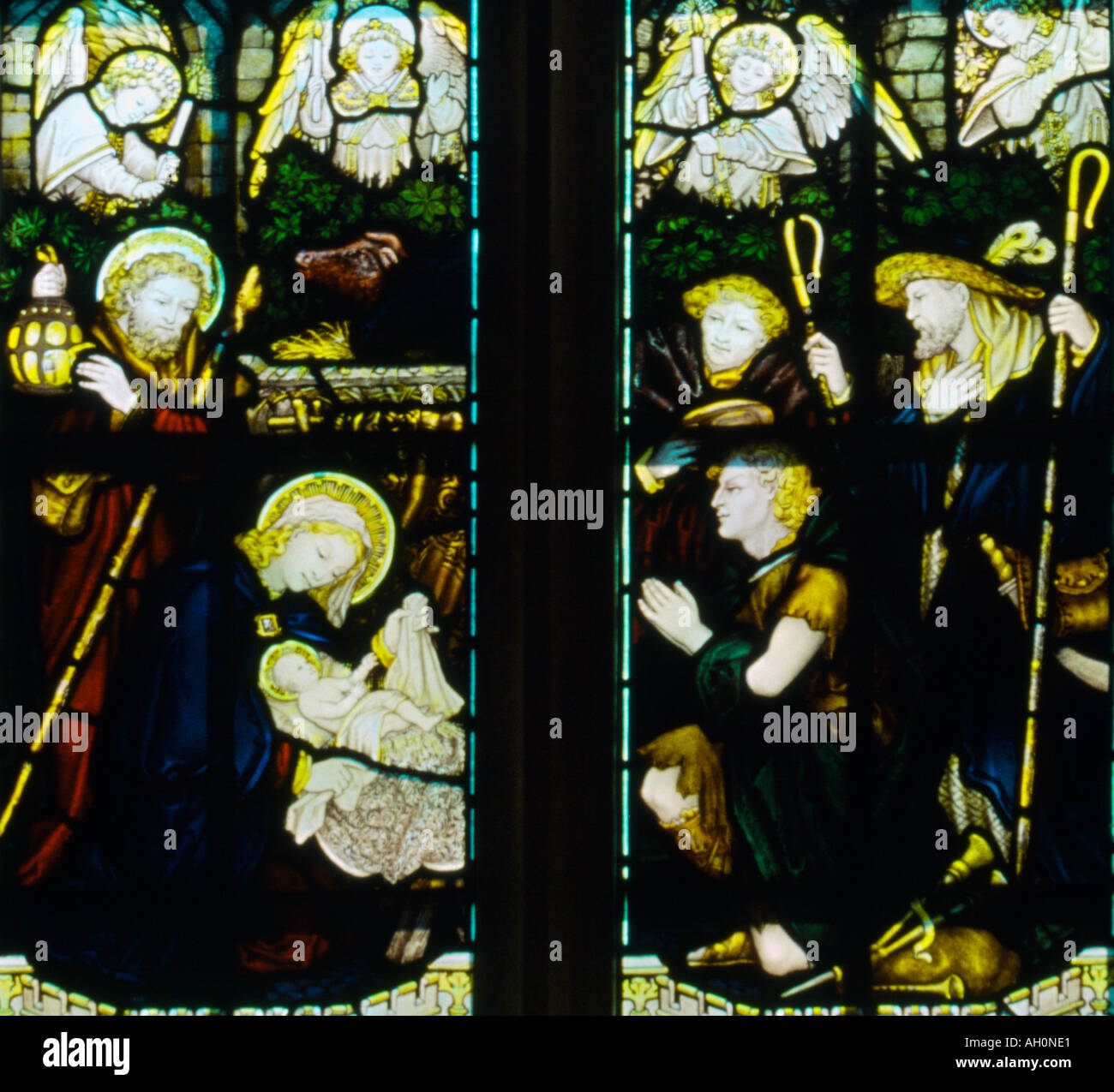 The Nativity Victorian Stained Glass By Kempe 1898 St Andrews Parish ...