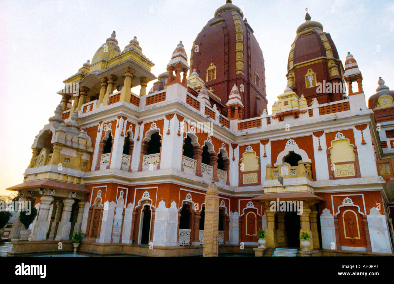 Delhi India Birla Temple (Laxminarayan Mandir) Showing Shikharas Stock ...