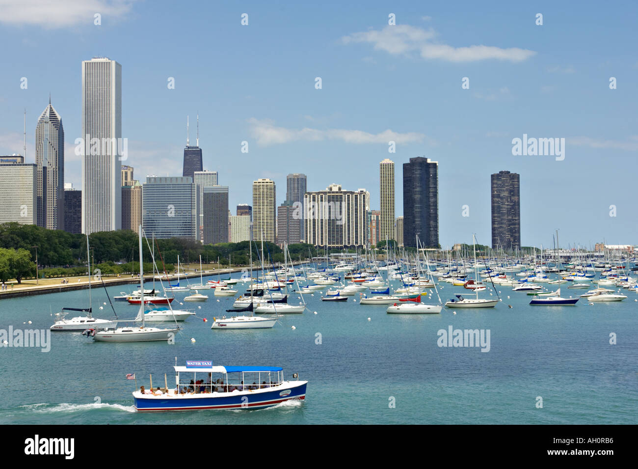LAKEFRONT Chicago Illinois Chicago Harbor viewed from Museum Campus ...