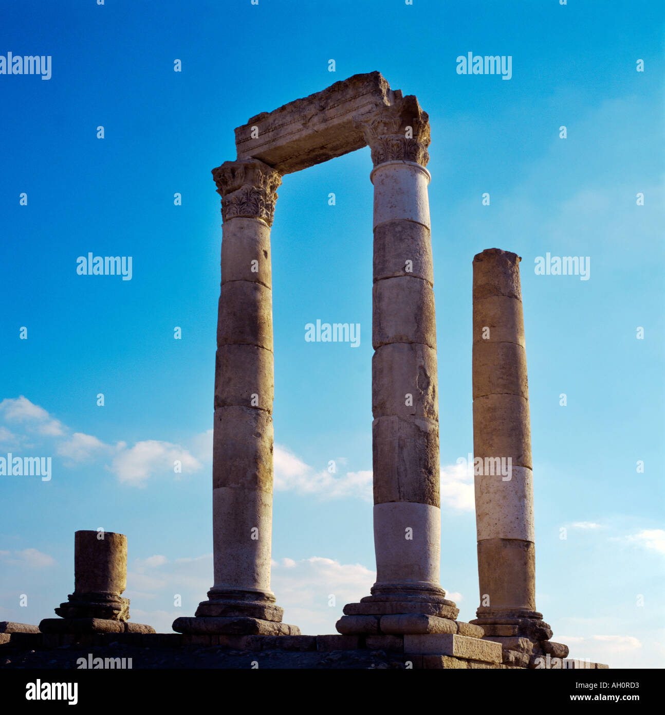 Amman Jordan Citadel Temple of Hercules Stock Photo - Alamy