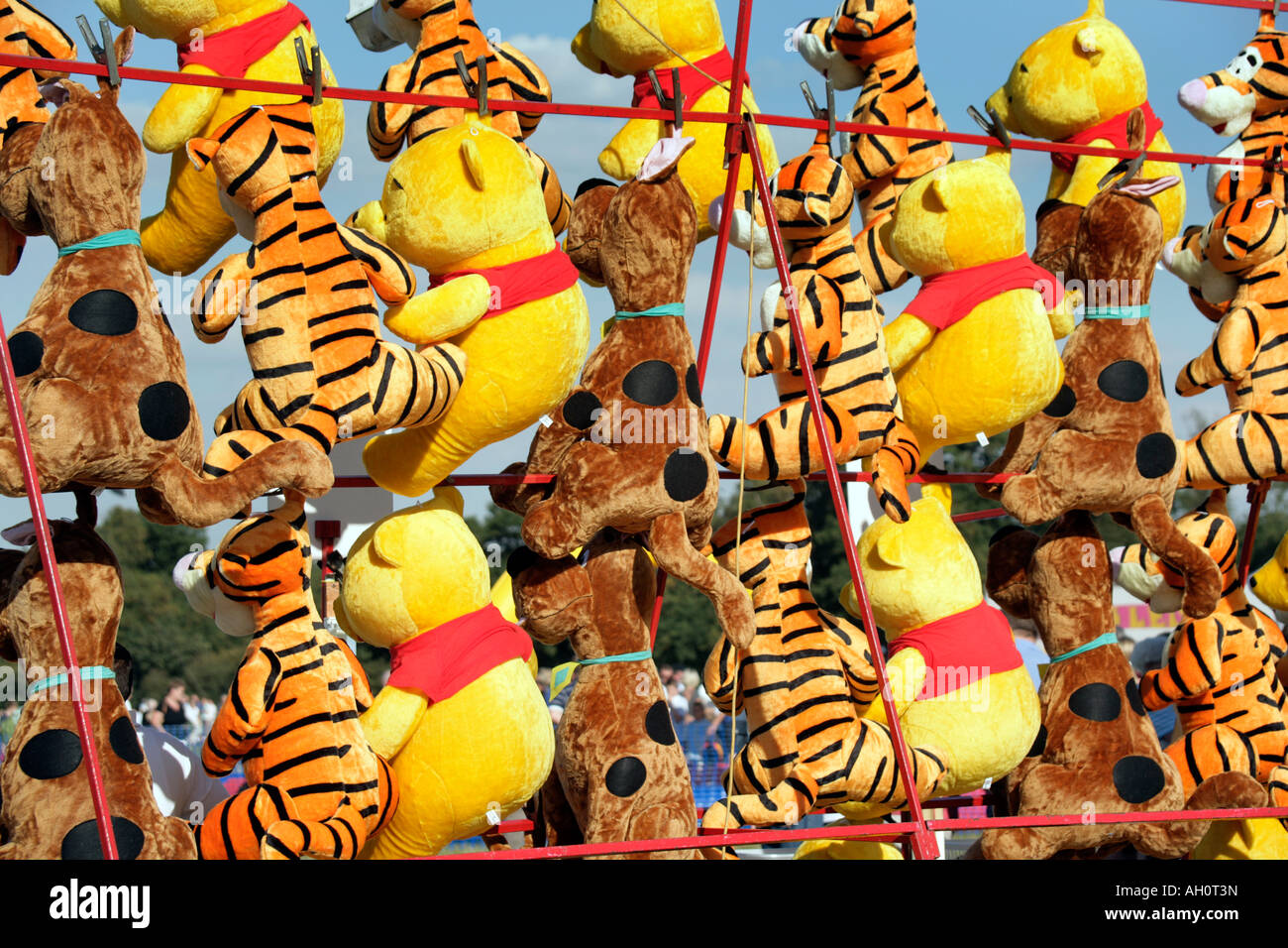 Fluffy toys at a fairground England UK Stock Photo - Alamy