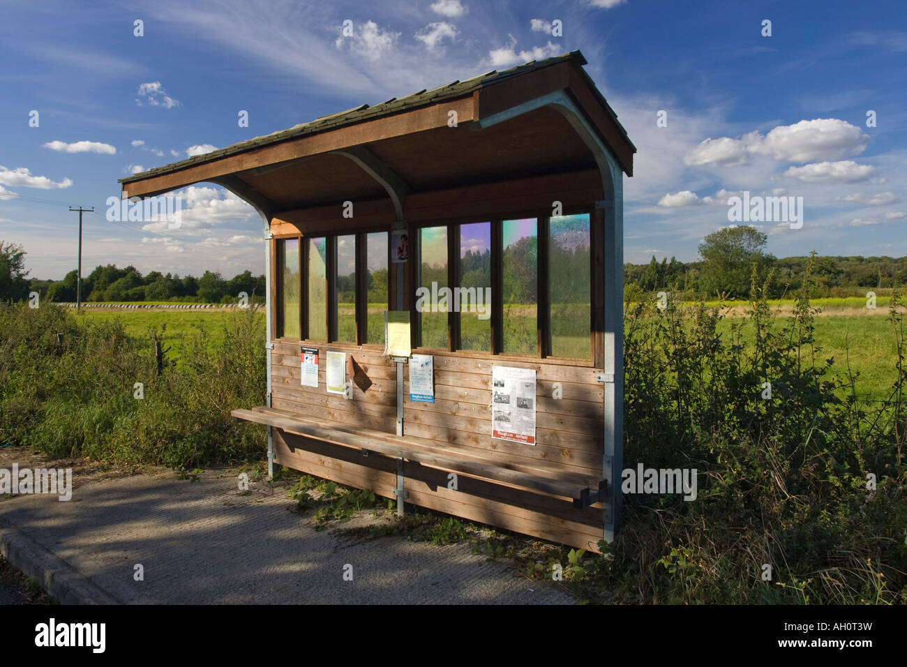 bus stop in countryside in Suffolk Stock Photo - Alamy