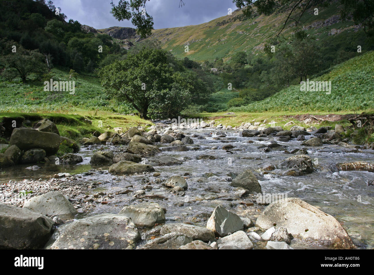 Lake district stream near brotherswater uk Stock Photo - Alamy