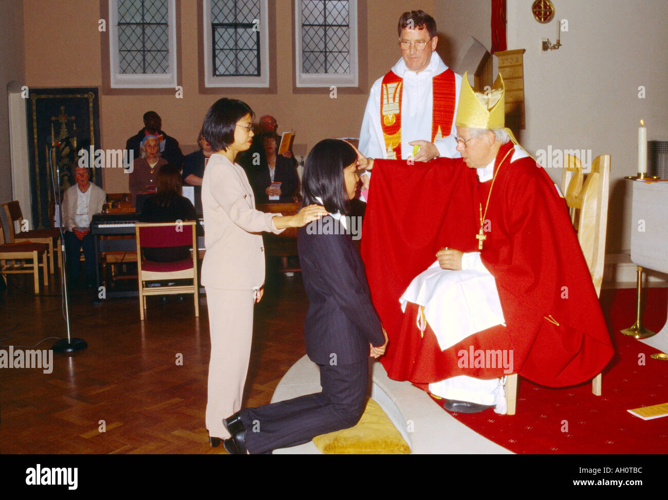 Confirmation Bishop St Joseph s Church Annointing Candidate Stock Photo ...