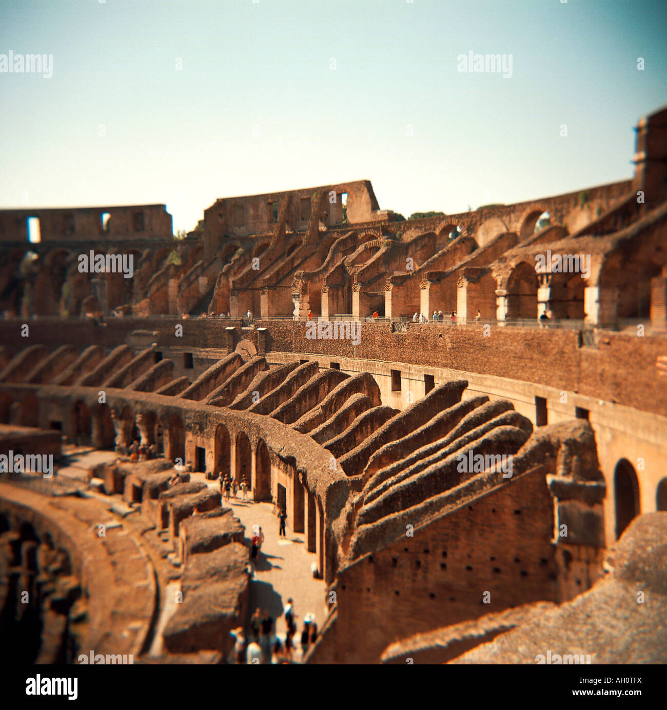 Interior of the ruined Colosseum in Rome Italy Stock Photo - Alamy
