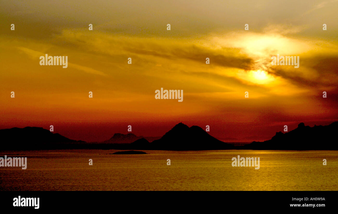 Sunset Turgutreis Turkey Stock Photo - Alamy