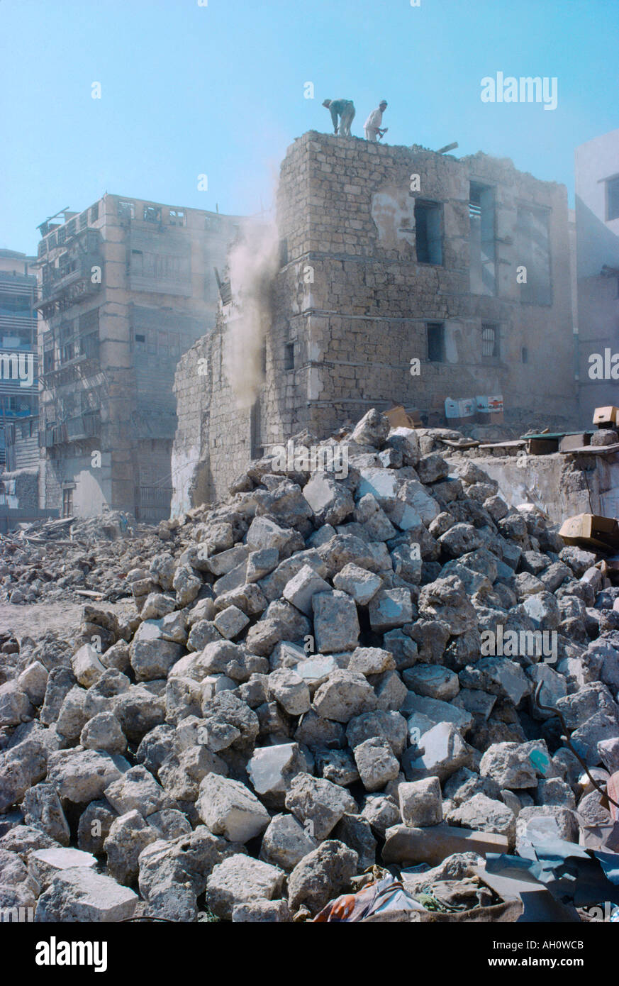 Beirut Lebanon Damaged Buildings During War Stock Photo - Alamy