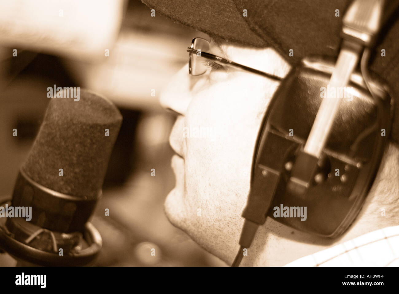 DJ in a Radio Studio Presenting His Show Stock Photo - Alamy