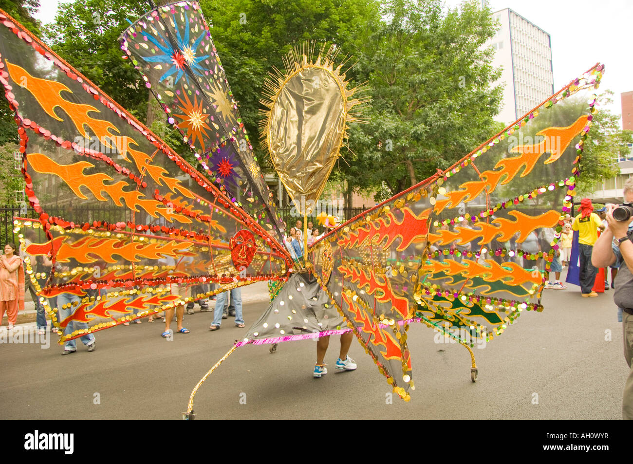 Canada Montreal Quebec Caribbean festival parade in downtown Montreal ...