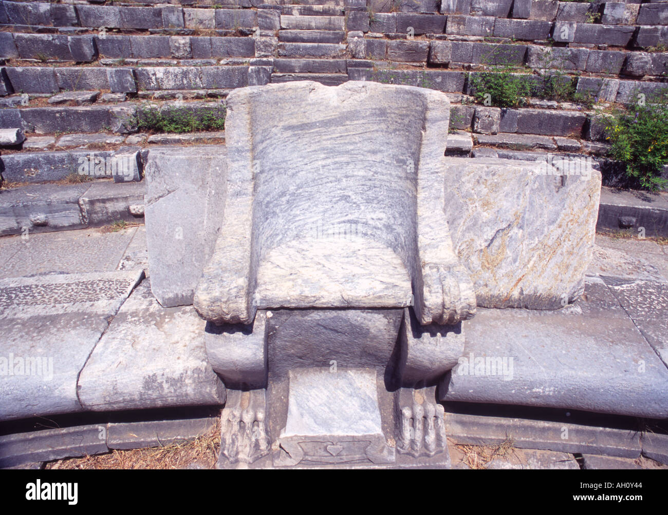 Ancient Greek Amphitheatre Priene Turkey Stock Photo - Alamy