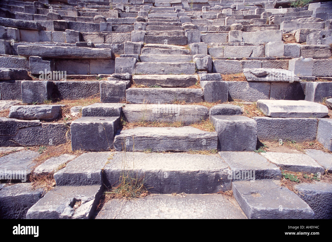 Ancient Greek Amphitheatre Priene Turkey Stock Photo - Alamy