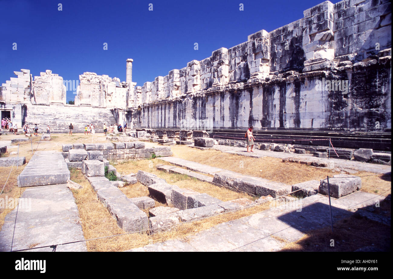 Temple of Apollo ancient greek Didyma Turkey Stock Photo - Alamy