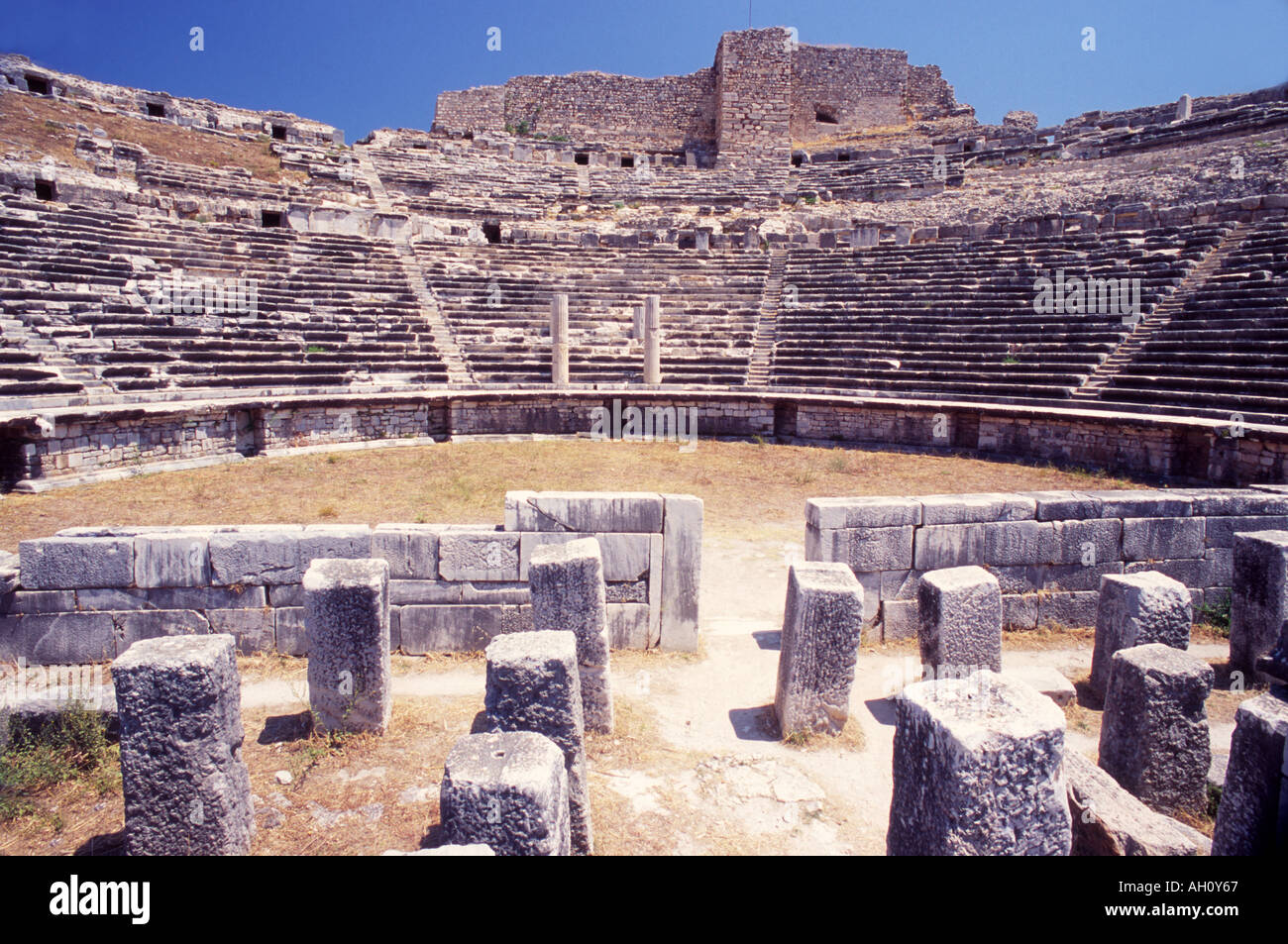 Miletus Milet Ancient Greek Amphitheatre Turkey Stock Photo - Alamy