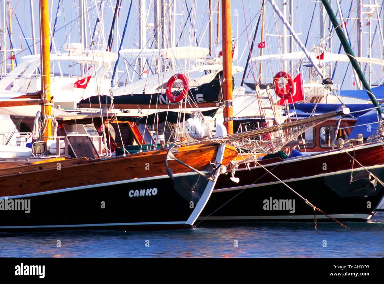 Sailing boats Bodrum Port Turkey Stock Photo - Alamy