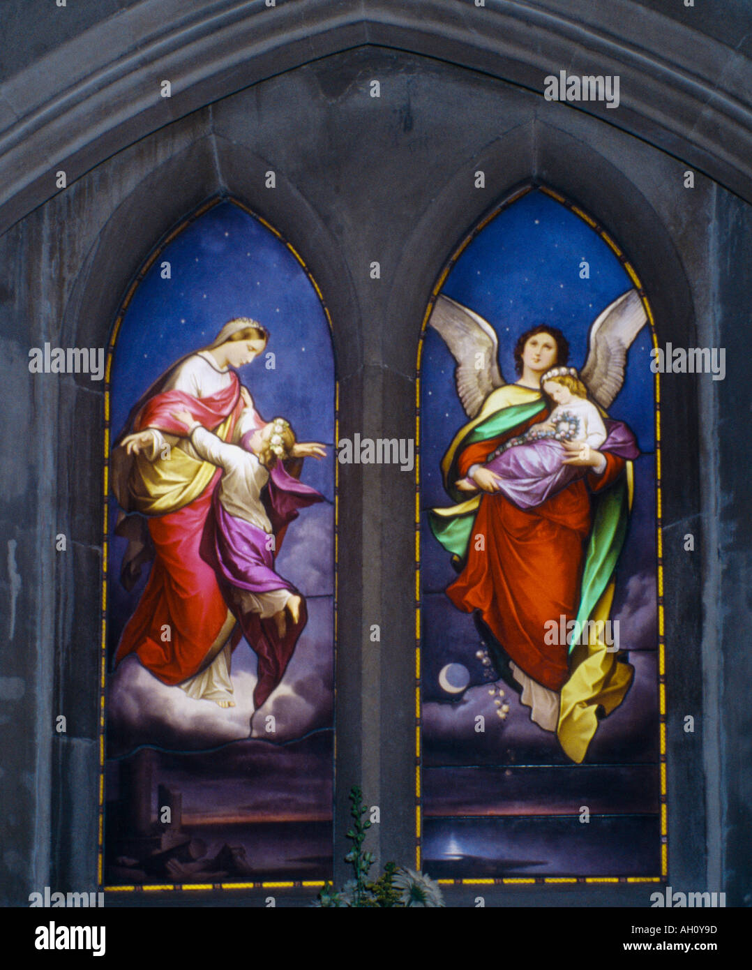 Stained glass window durham cathedral hi-res stock photography and ...