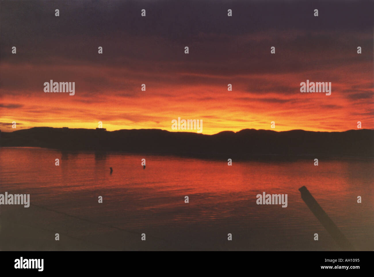 Moon Setting Over Ocean Beach High Resolution Stock Photography and ...