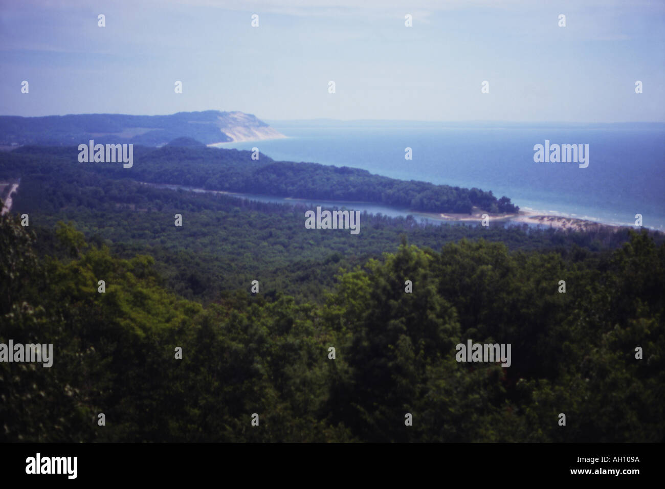 Lake Michigan Shoreline and bluffs at Empire, Michigan Stock Photo - Alamy