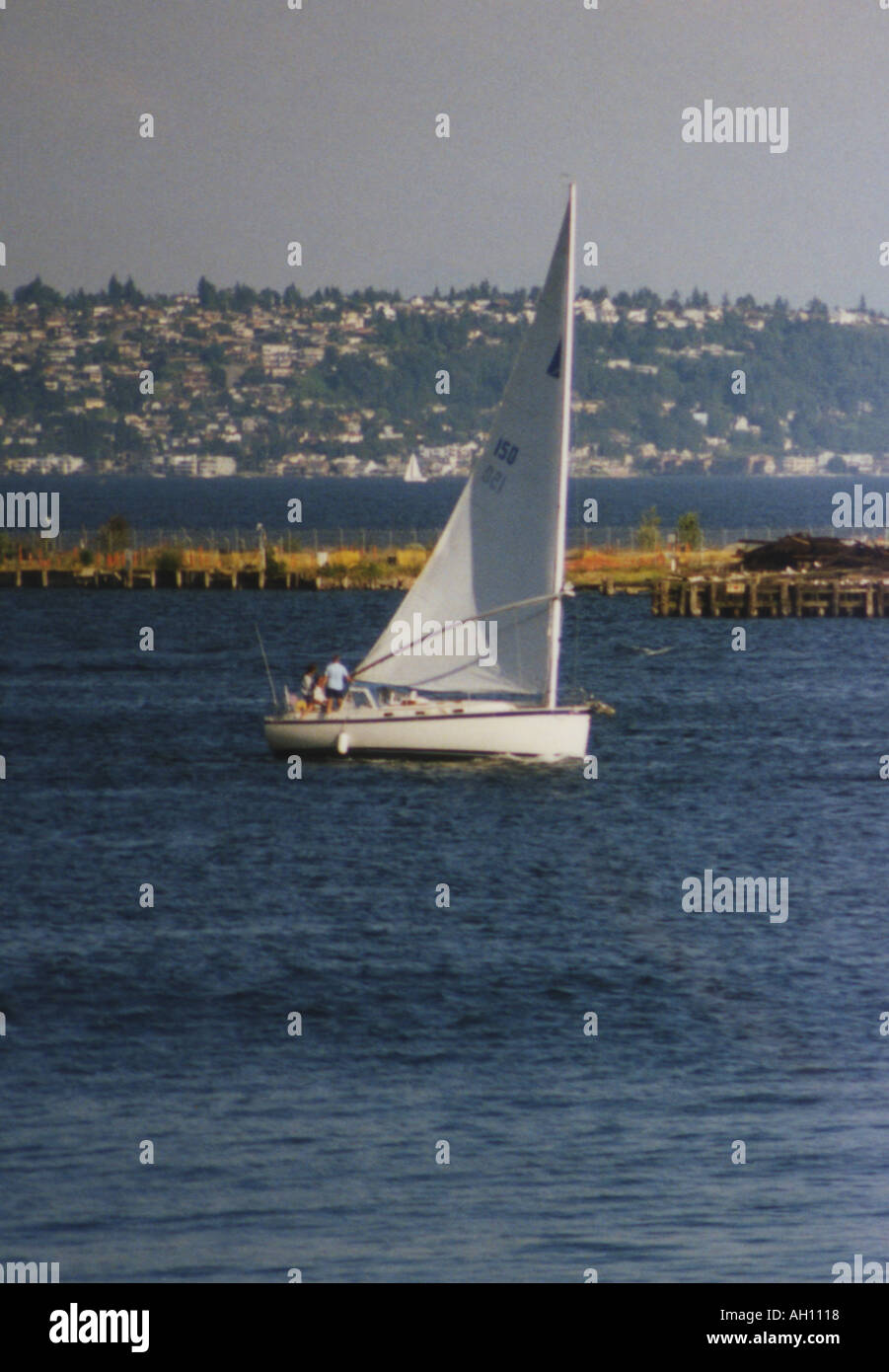 Sailboat on Lake Washington, Seattle Stock Photo - Alamy