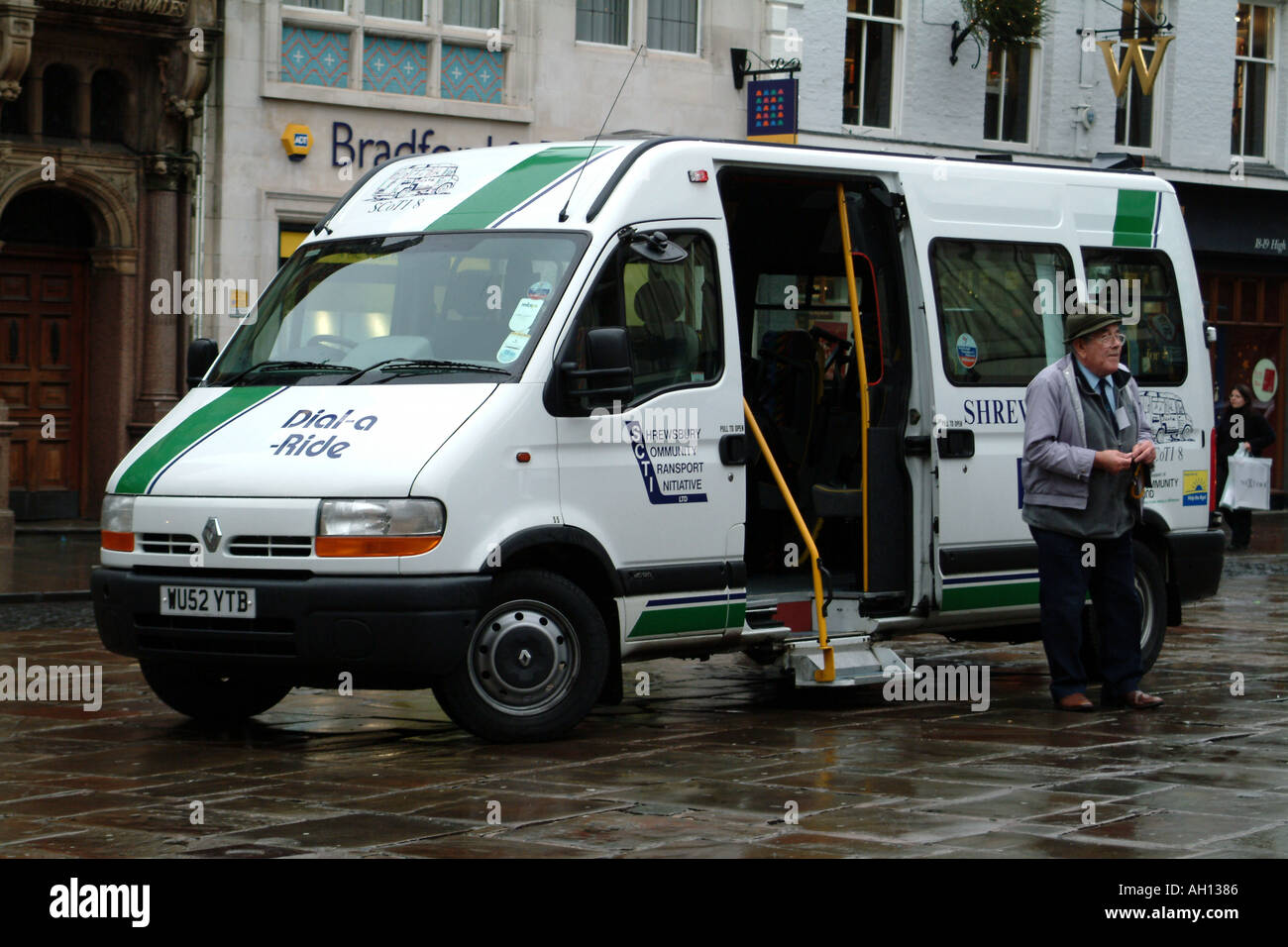 Dial A Ride Bus SCTI Community Transport Stock Photo - Alamy