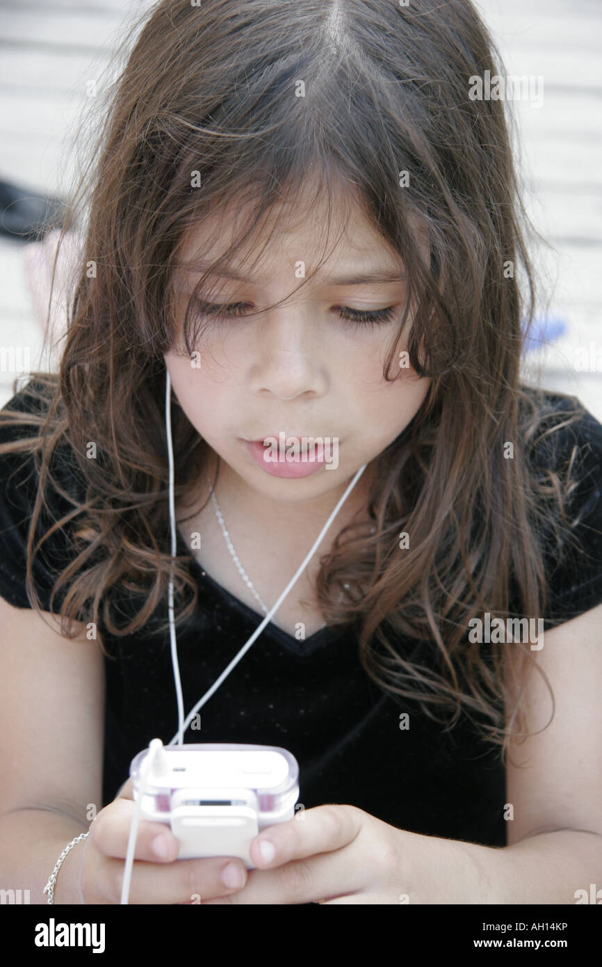 Girl Listening To iPod Stock Photo - Alamy
