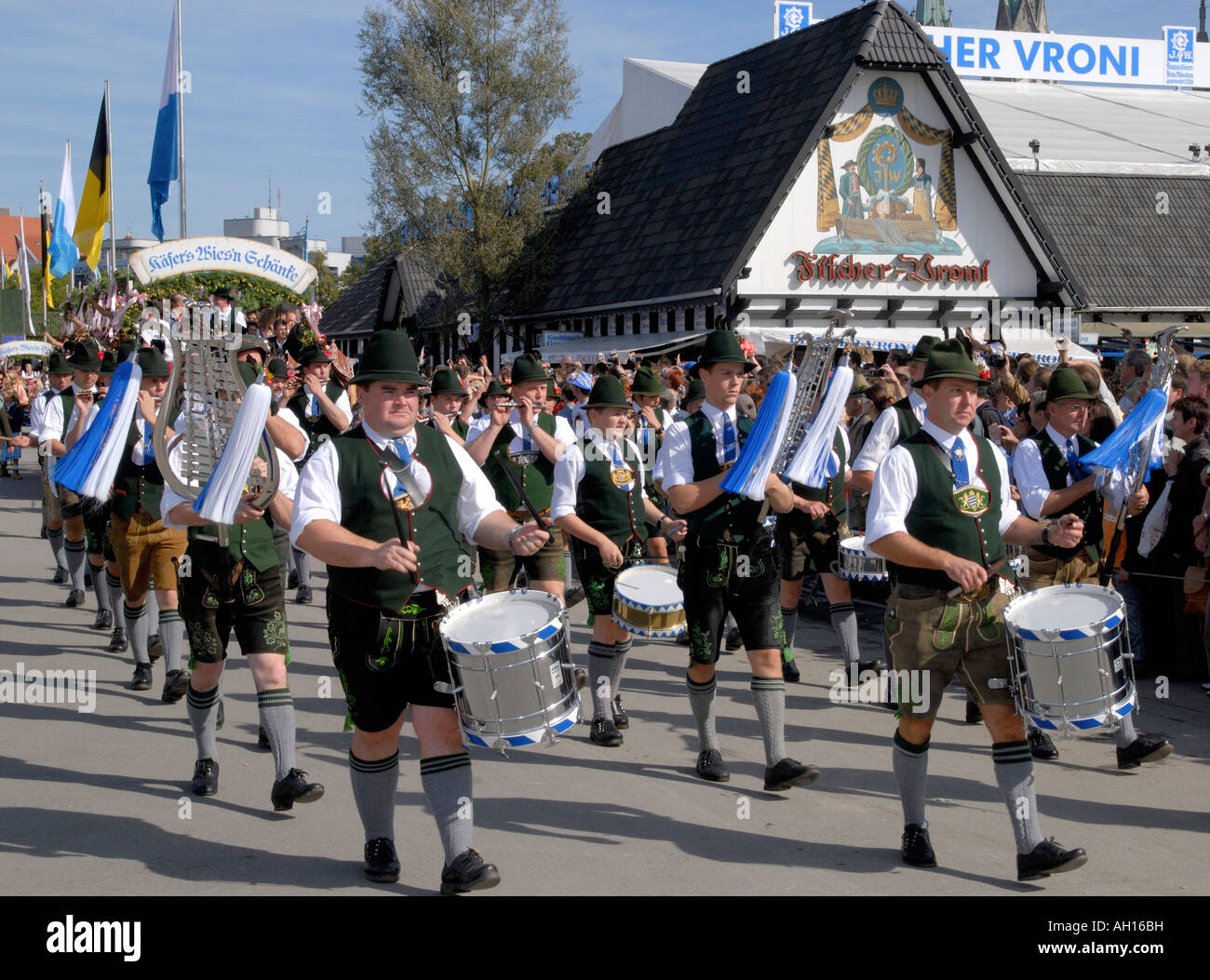 Traditional Bavarian marching band, Munich Oktoberfest, Germany Stock ...
