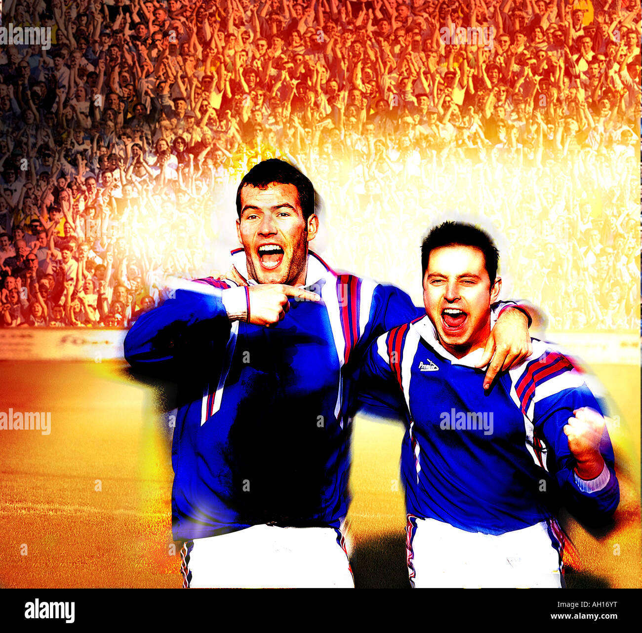 Goal scorer and celebration hi-res stock photography and images - Alamy