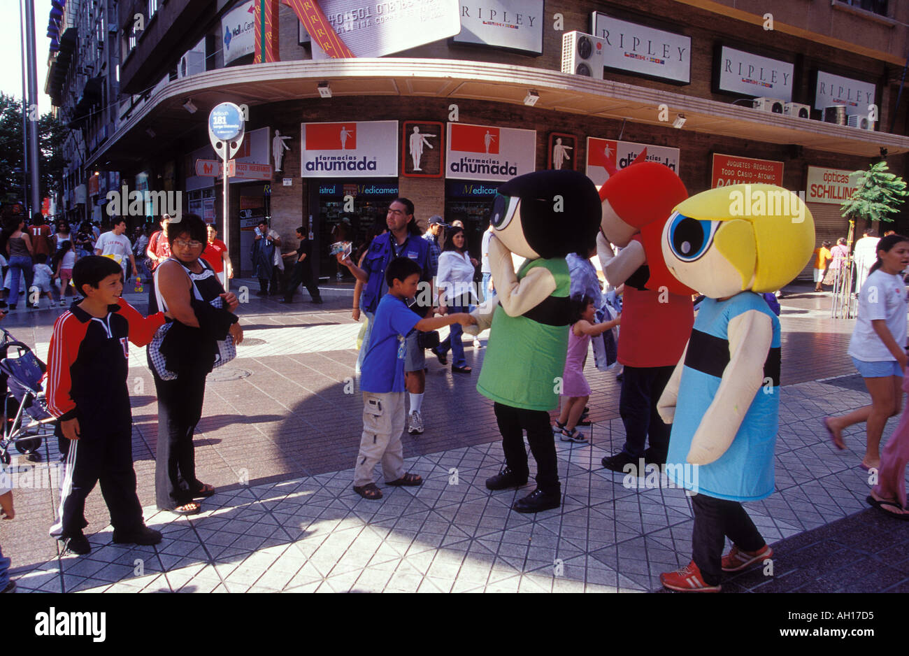 South America Chile Santiago Human sized Japanese cartoon figures ...