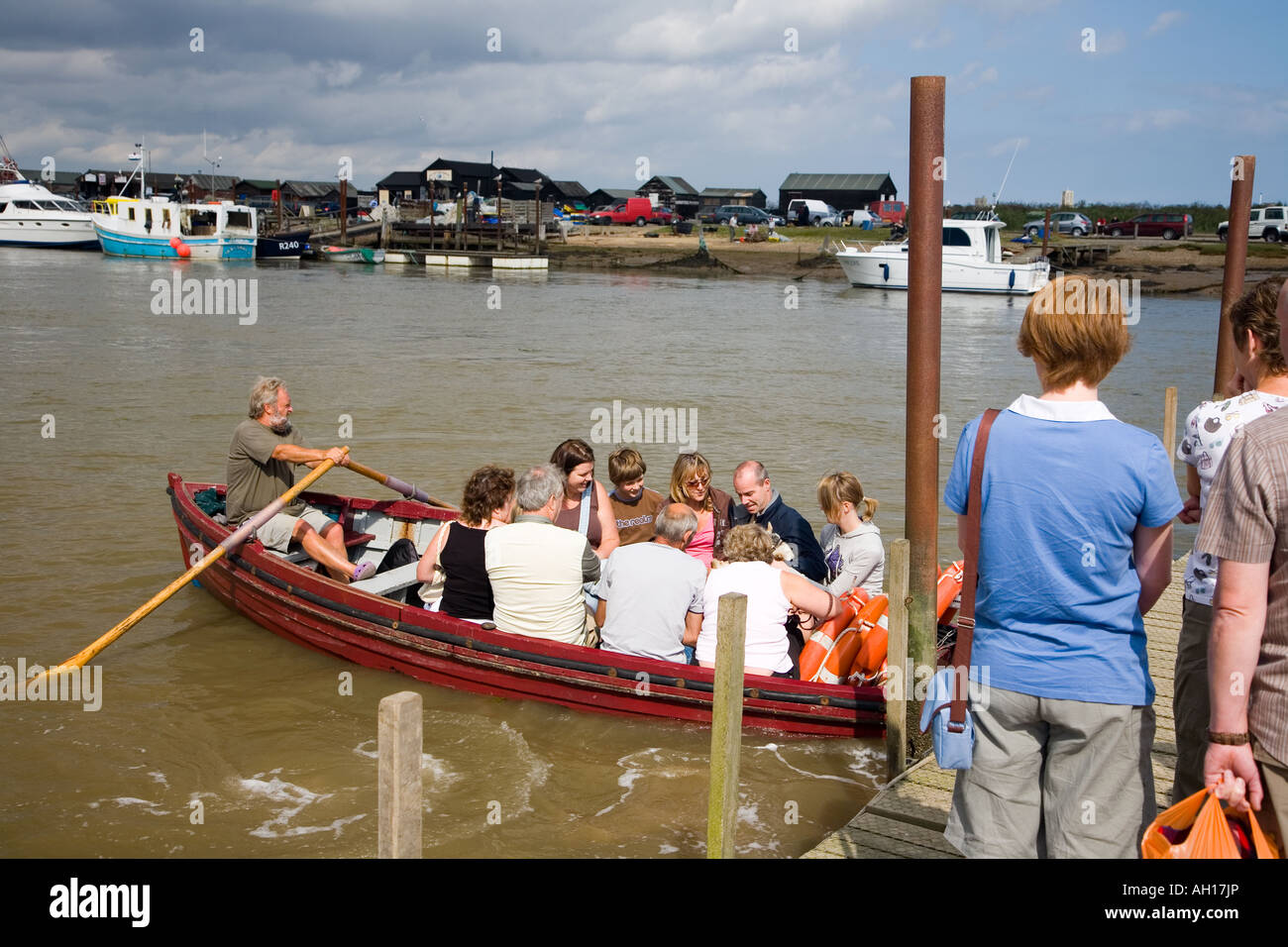 Ferry across the river Blyth between Southwold and Walberswick Suffolk ...