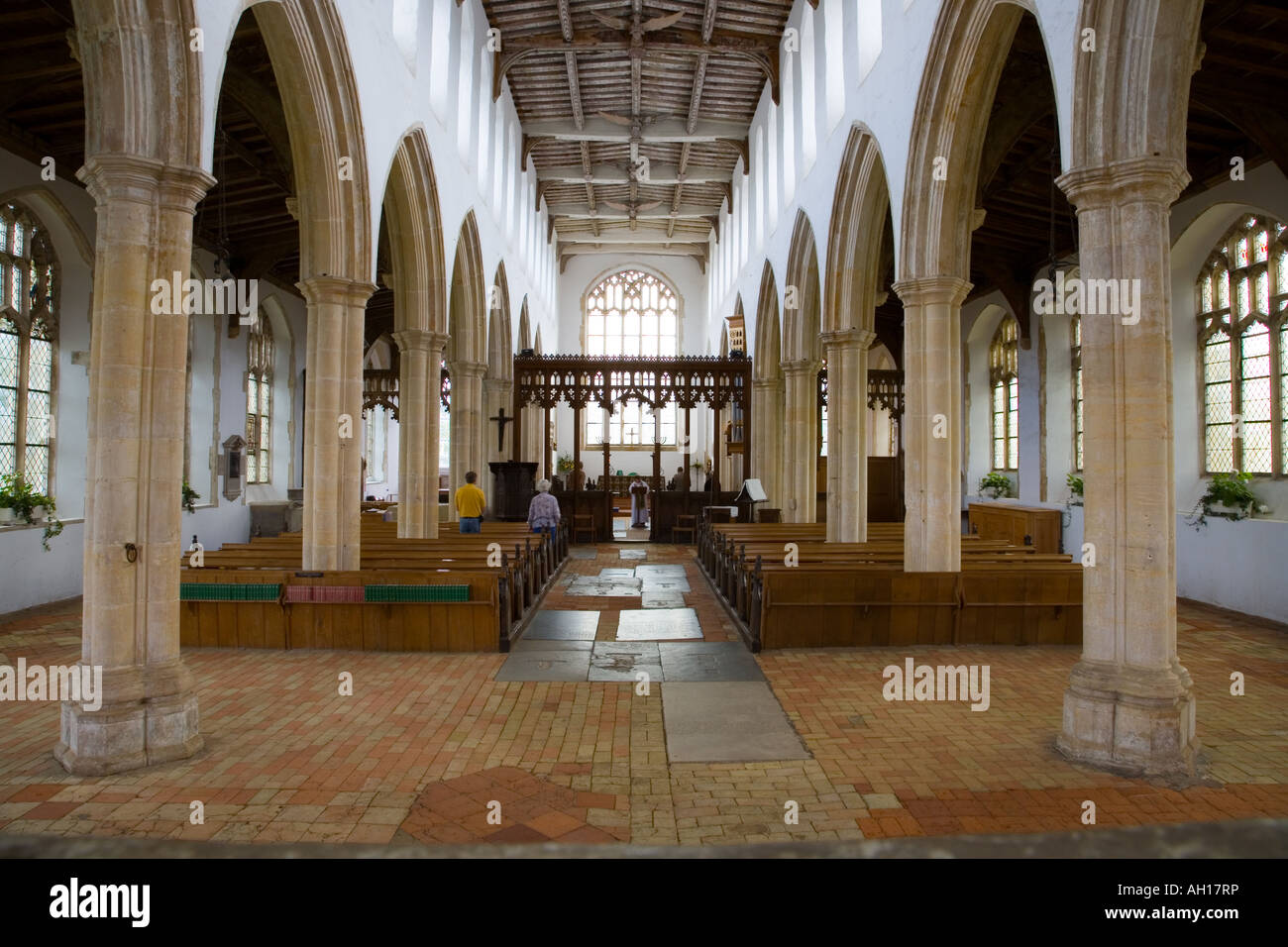 The central nave of Holy Trinity, Blythburgh, Suffolk, England Stock ...