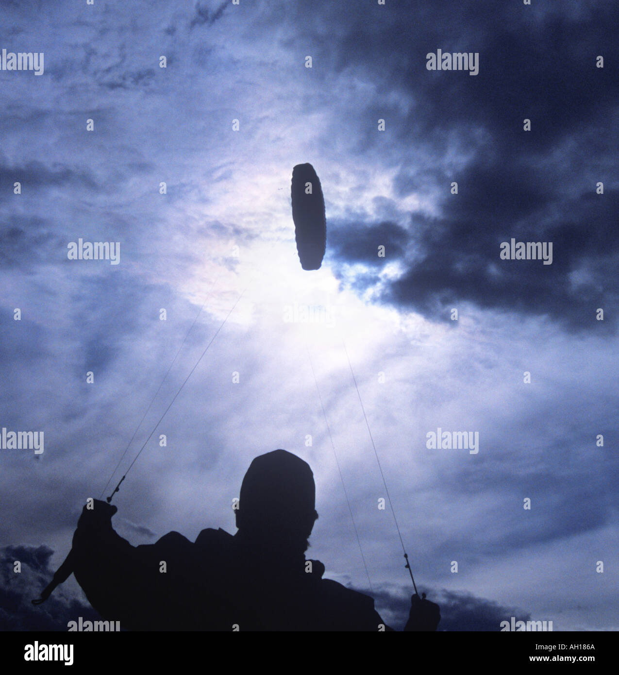 Eric Rosenfeld 23 flying practice power traction kite for kite surfing ...