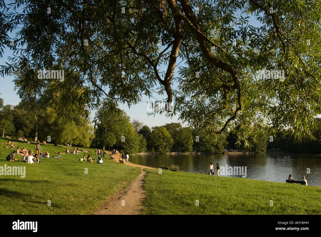 Highgate pond on Hampstead Heath, London England UK Stock Photo - Alamy