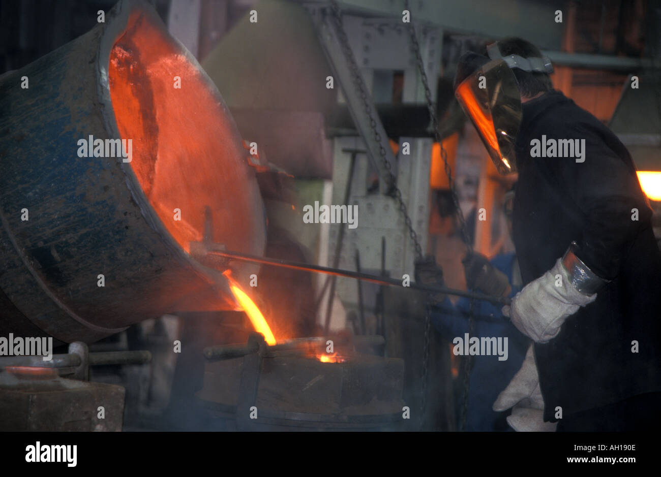 Casting of church bells at Whitechapel Bell Foundry London England UK ...