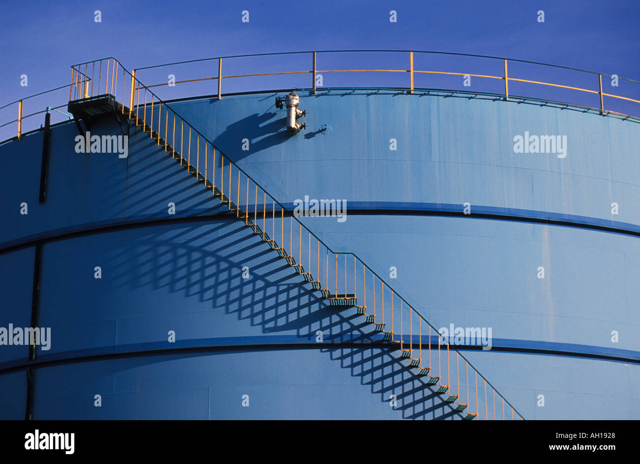 Industrial Oil storage tanks near Grimsby Humberside England UK GB ...