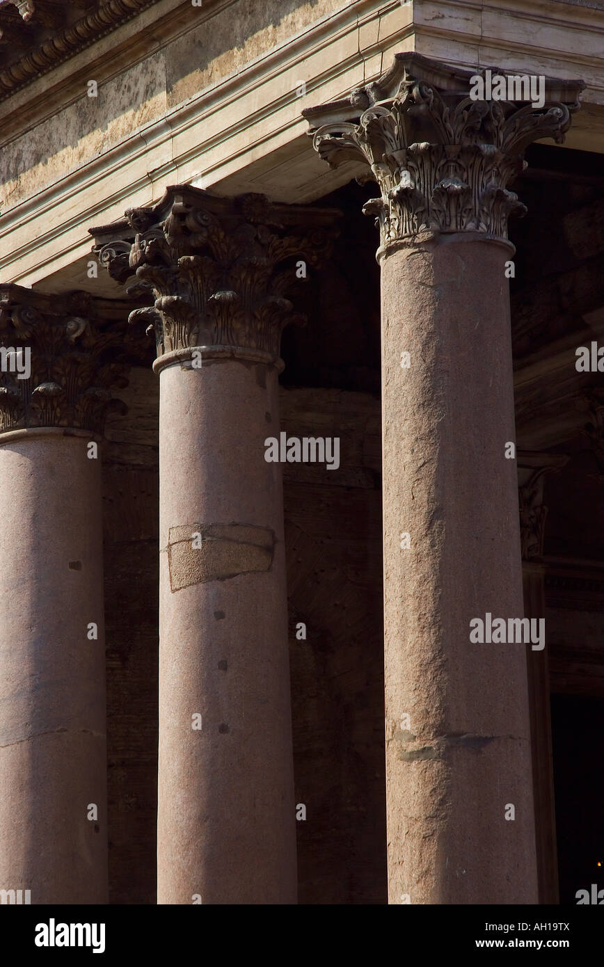 Rome Italy The Famous Pantheon Temple of all the Gods Granite Corinthian Columns Stock Photo - Alamy