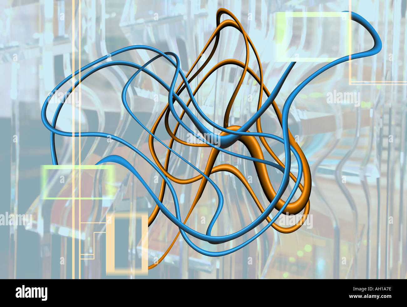 cgi warped shapes abstract Stock Photo - Alamy