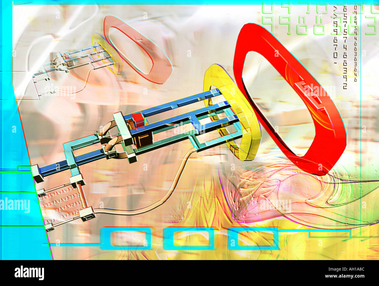 abstract mechanical object Stock Photo - Alamy