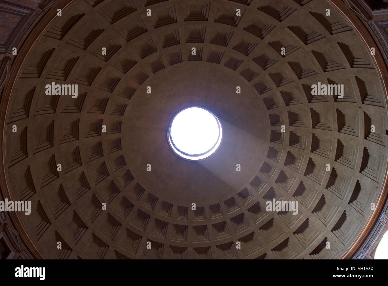 Rome Italy The Famous Pantheon Temple of all the Gods Oculus Opening ...