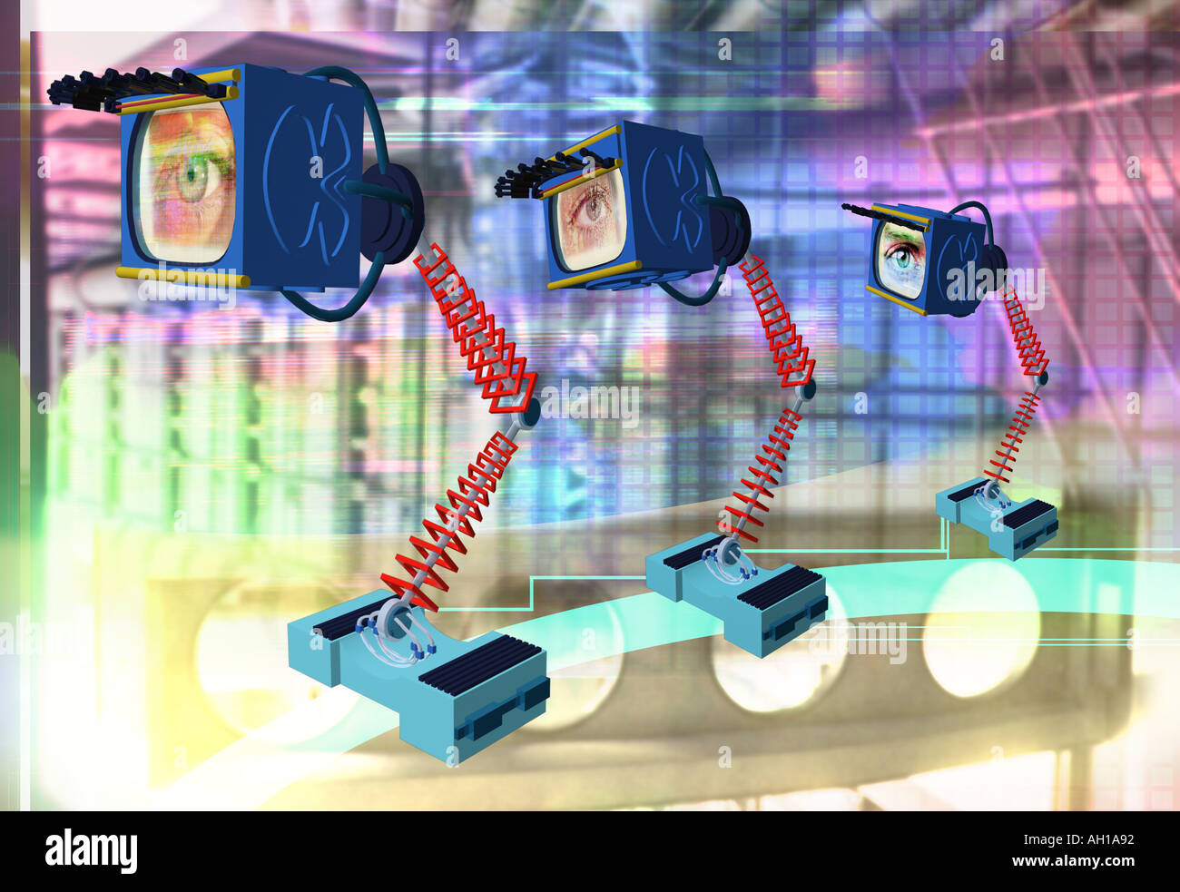 cgi robotic moving eye Stock Photo - Alamy