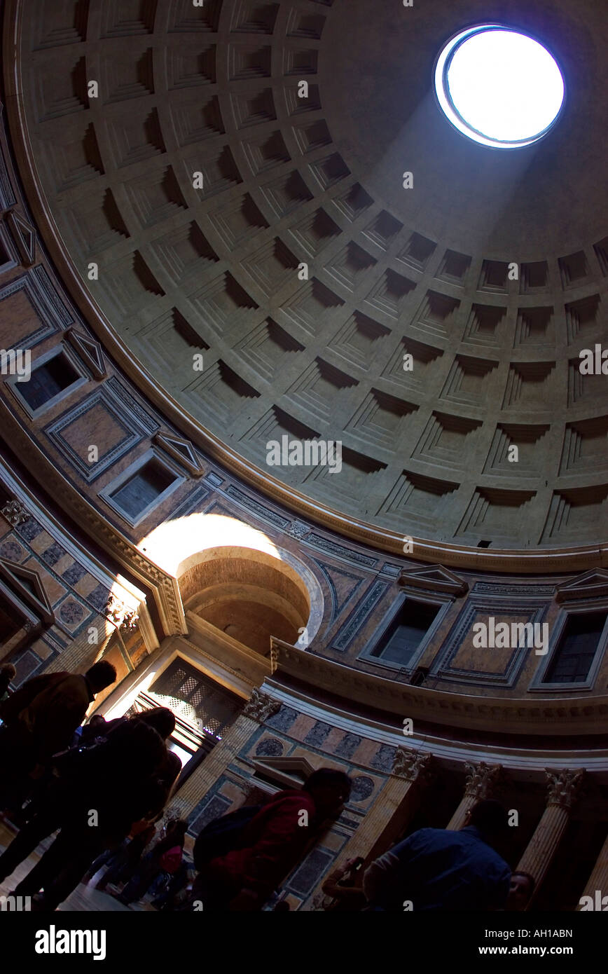 Rome Italy The Famous Pantheon Temple of all the Gods Oculus Opening ...
